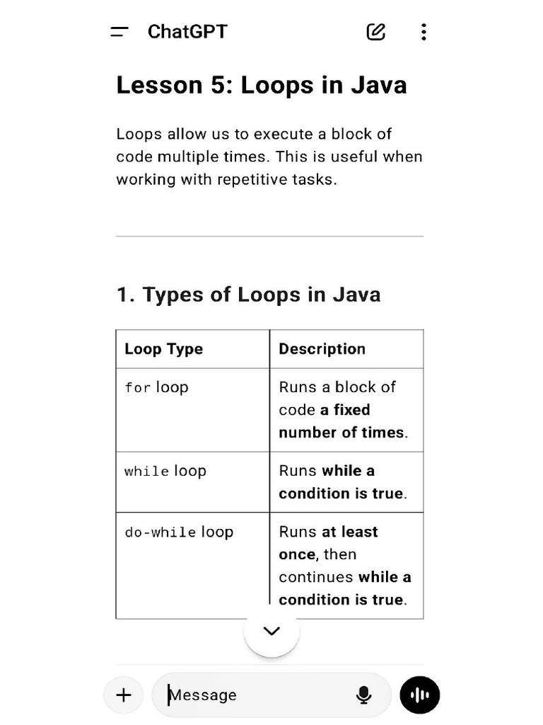Lesson#5 Loops in Java | PDF