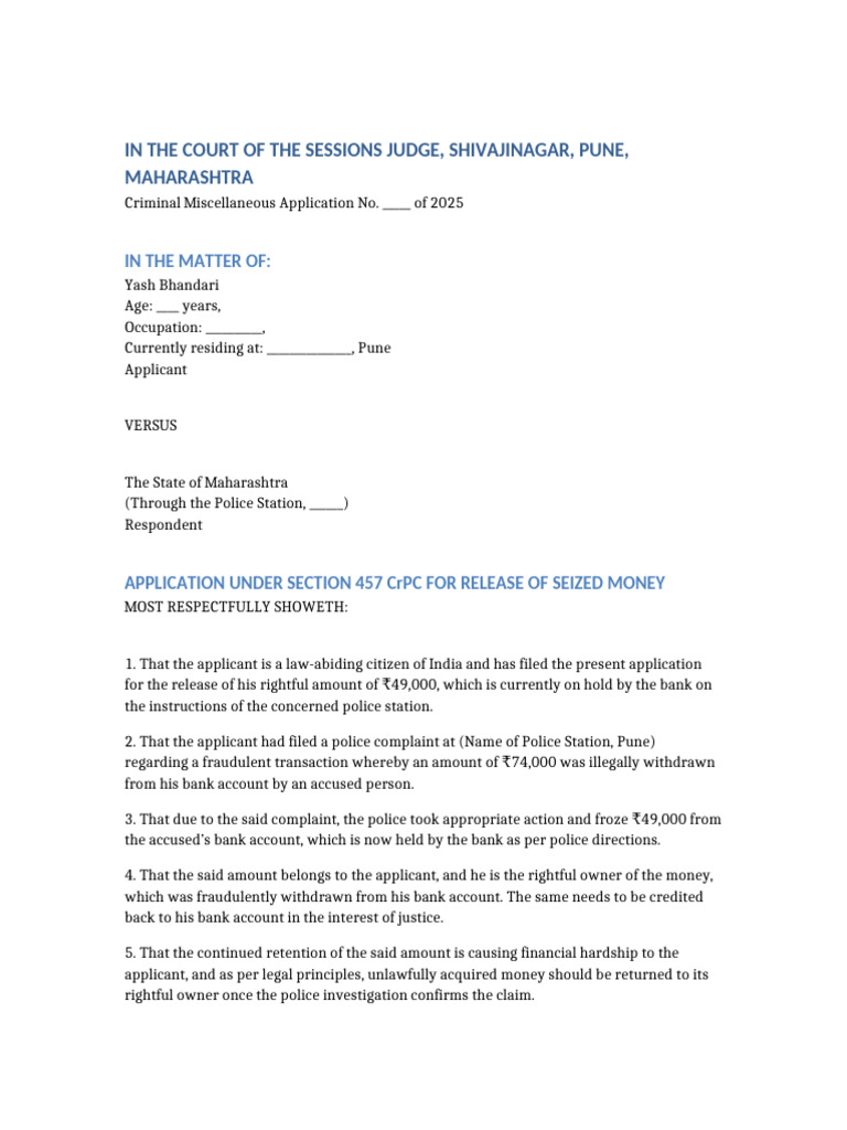 Court Order Yash Bhandari | PDF