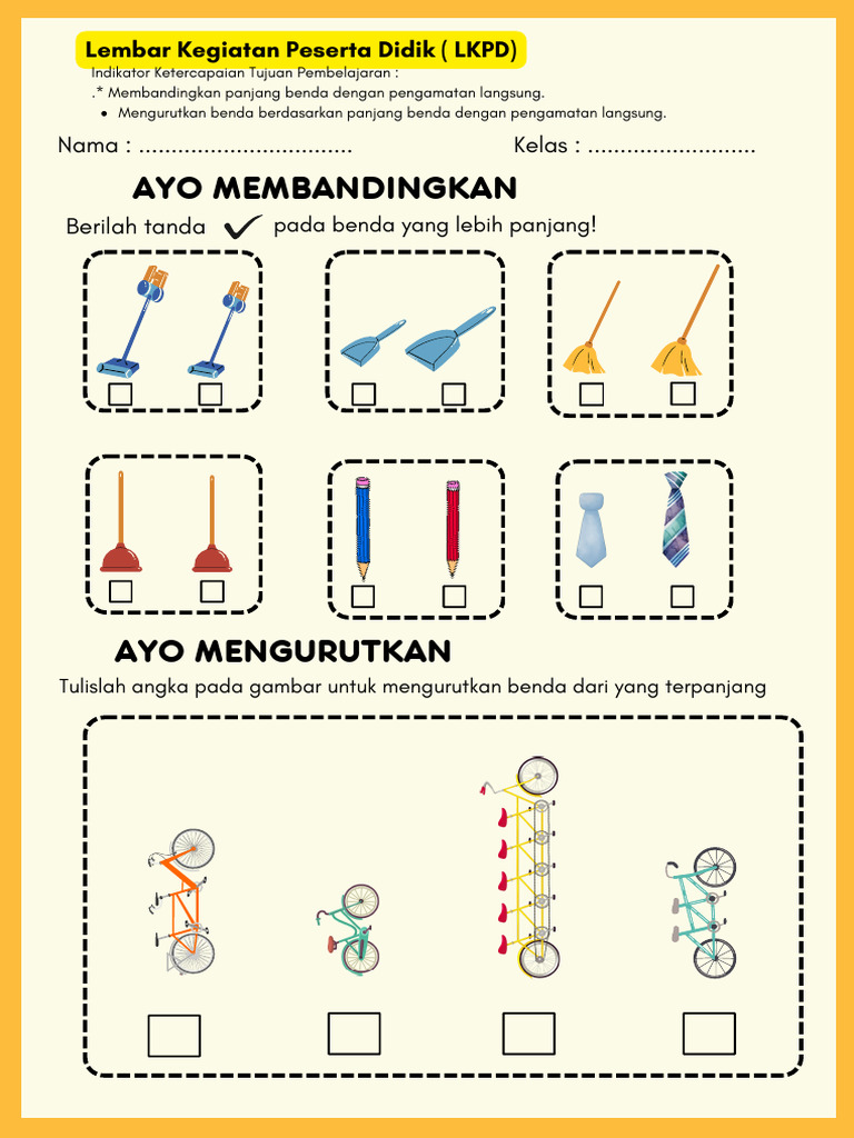 Mengukur dan Mengurutkan Panjang Benda | PDF