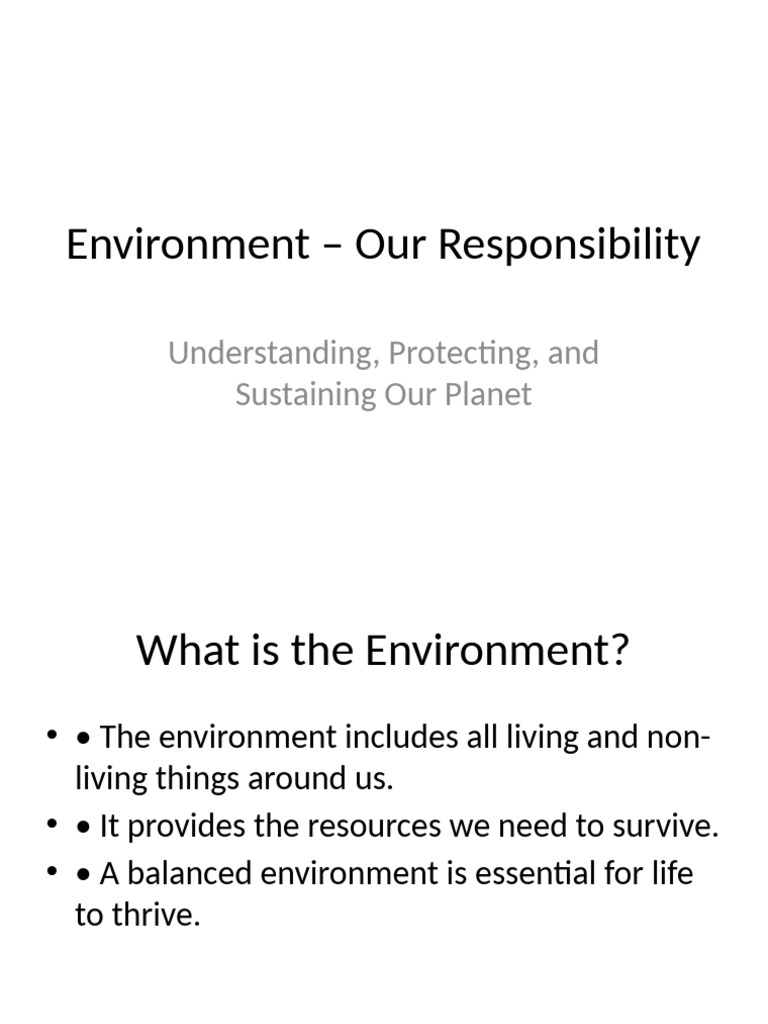 Environment Presentation Pdf