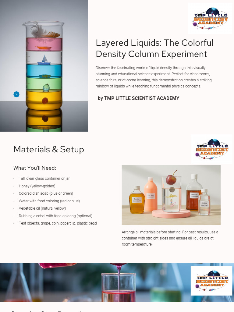 14EXP 3 Layered Liquids The Colorful Density Column Experiment (10 YRS ...