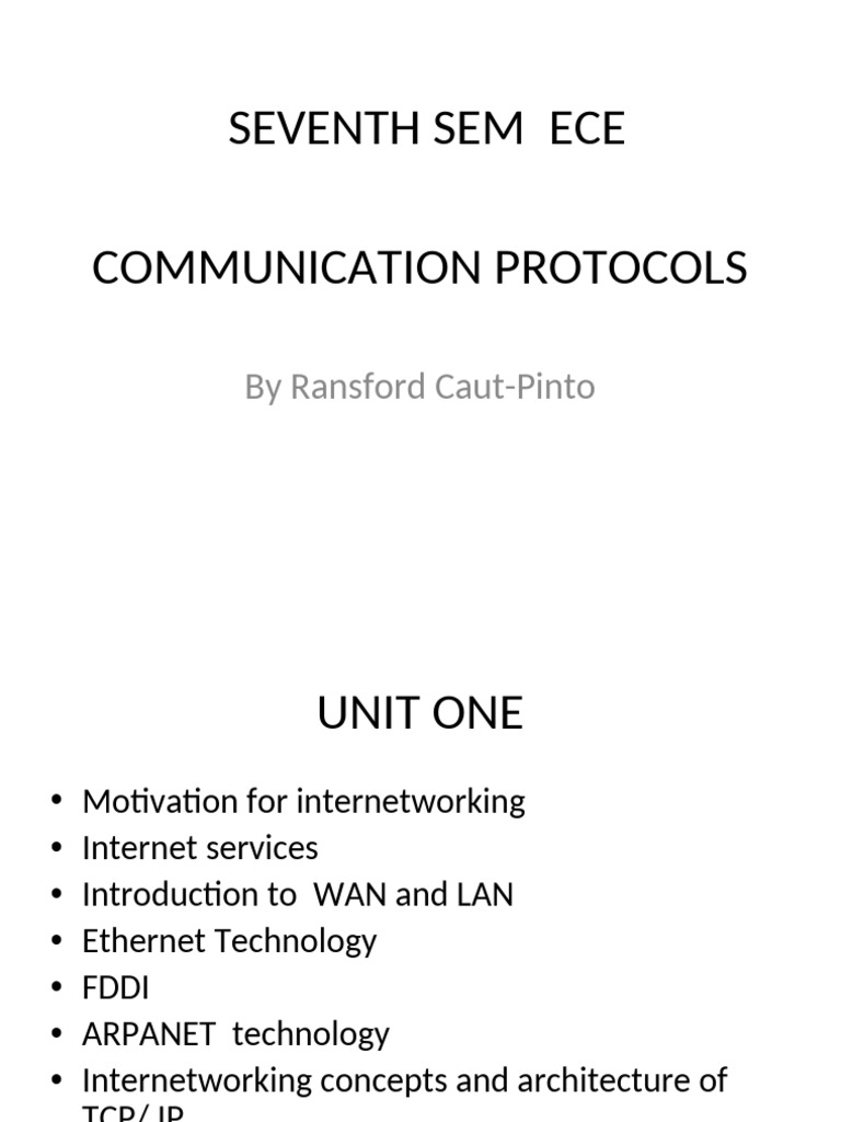 Communication Protocols | PDF | Computer Network | Local Area Network