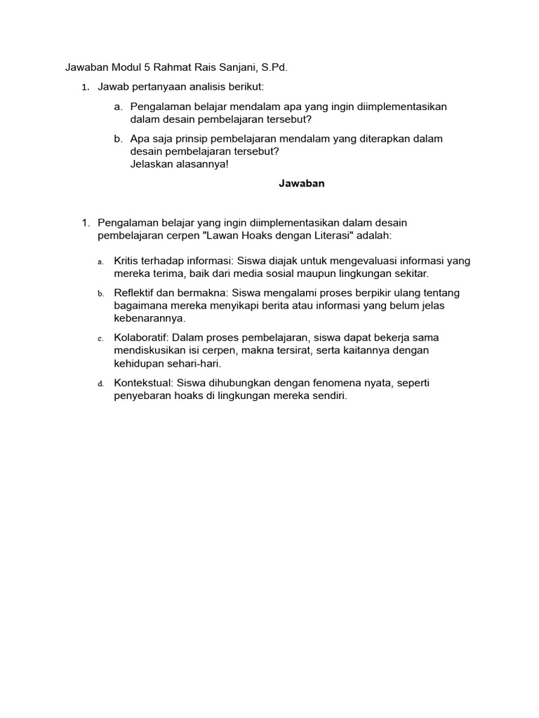 BM Modul 5 Penugasan 1 Rahmat Rais Sanjani | PDF