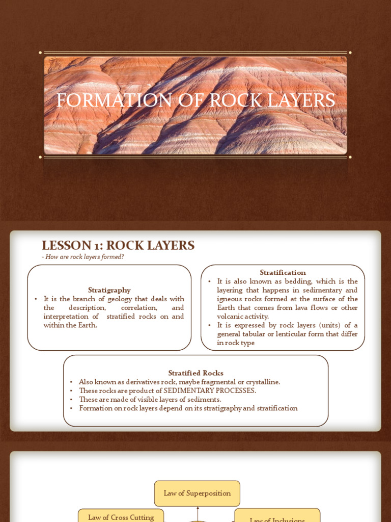 ELS - Formation of Rock Layers | PDF | Rock (Geology) | Stratigraphy