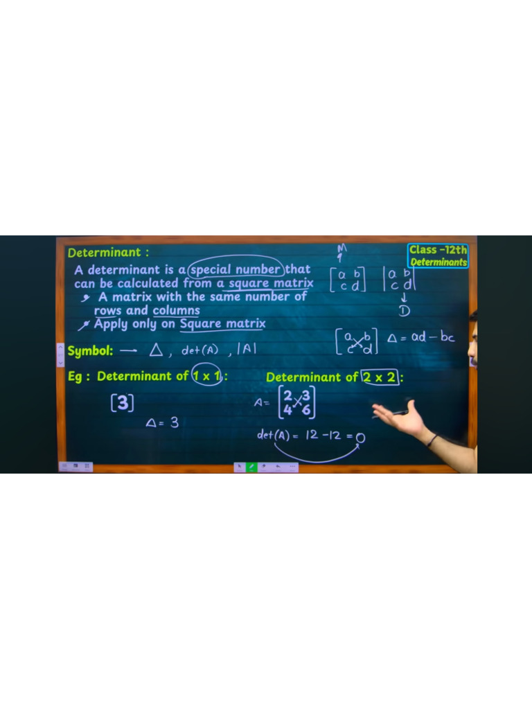 Determinants Class 12 | PDF