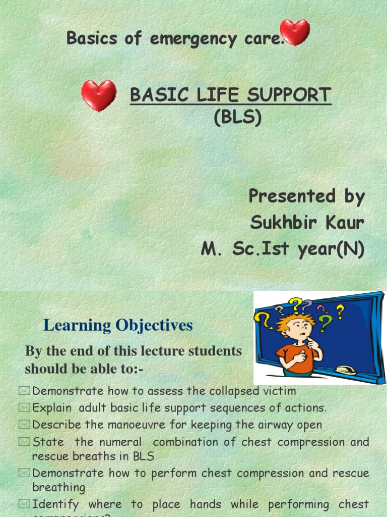 Basic Life Support (BLS) | PDF | Cardiopulmonary Resuscitation ...