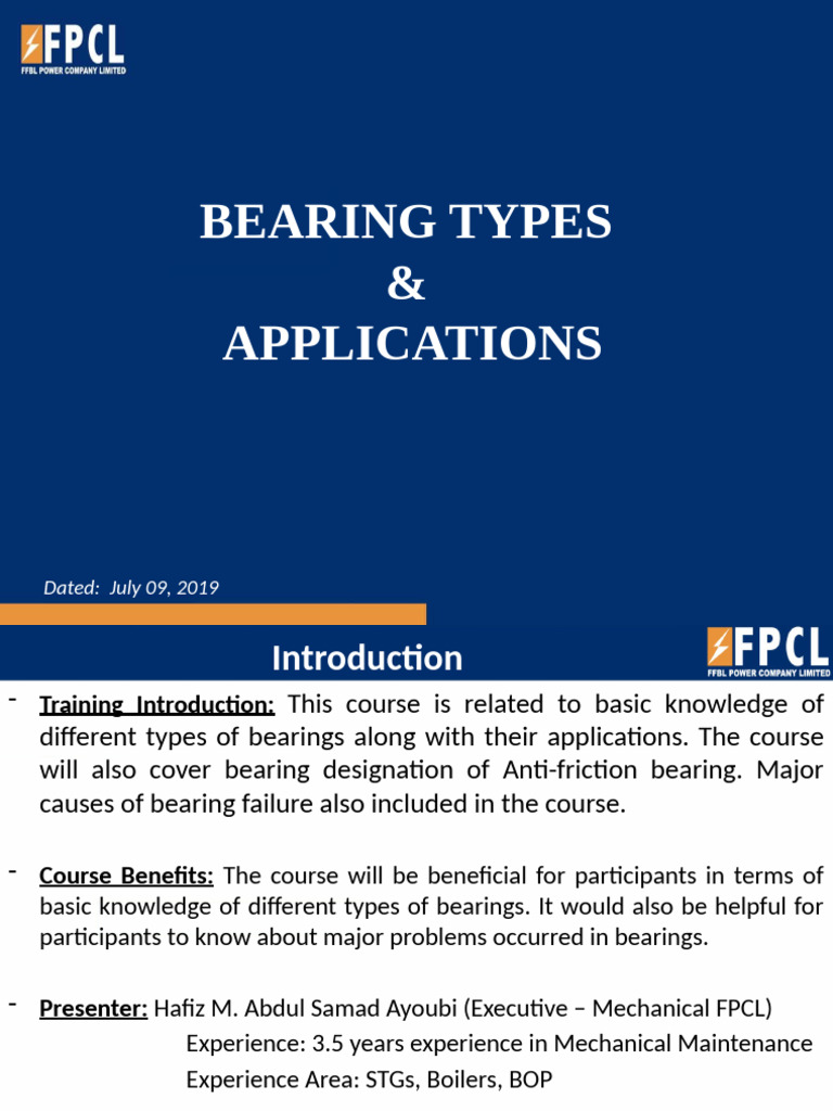 Bearing Types and Their Applications | PDF | Bearing (Mechanical ...