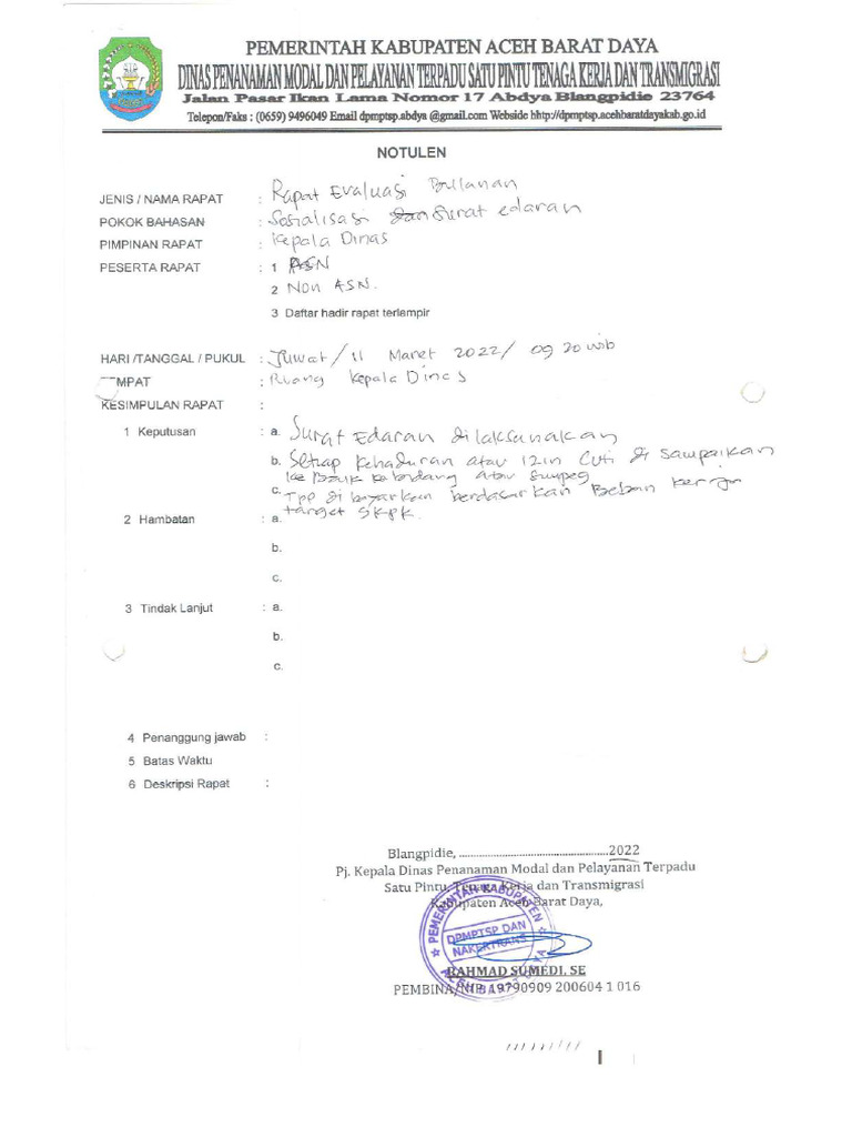 Izin Absen | PDF