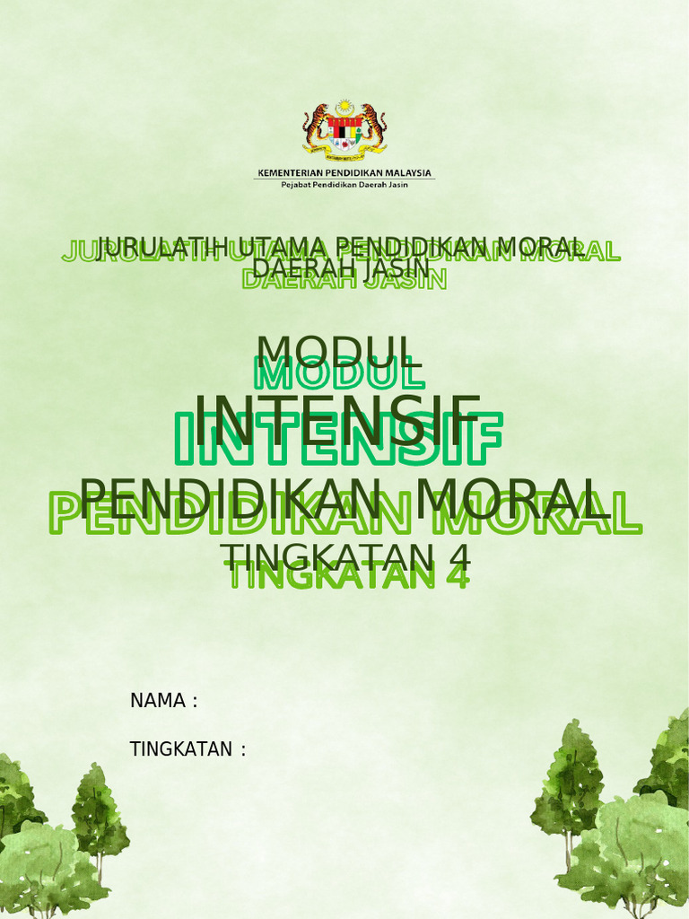 (Pendidikan Moral) Modul Masyhur Tingkatan 4 | PDF