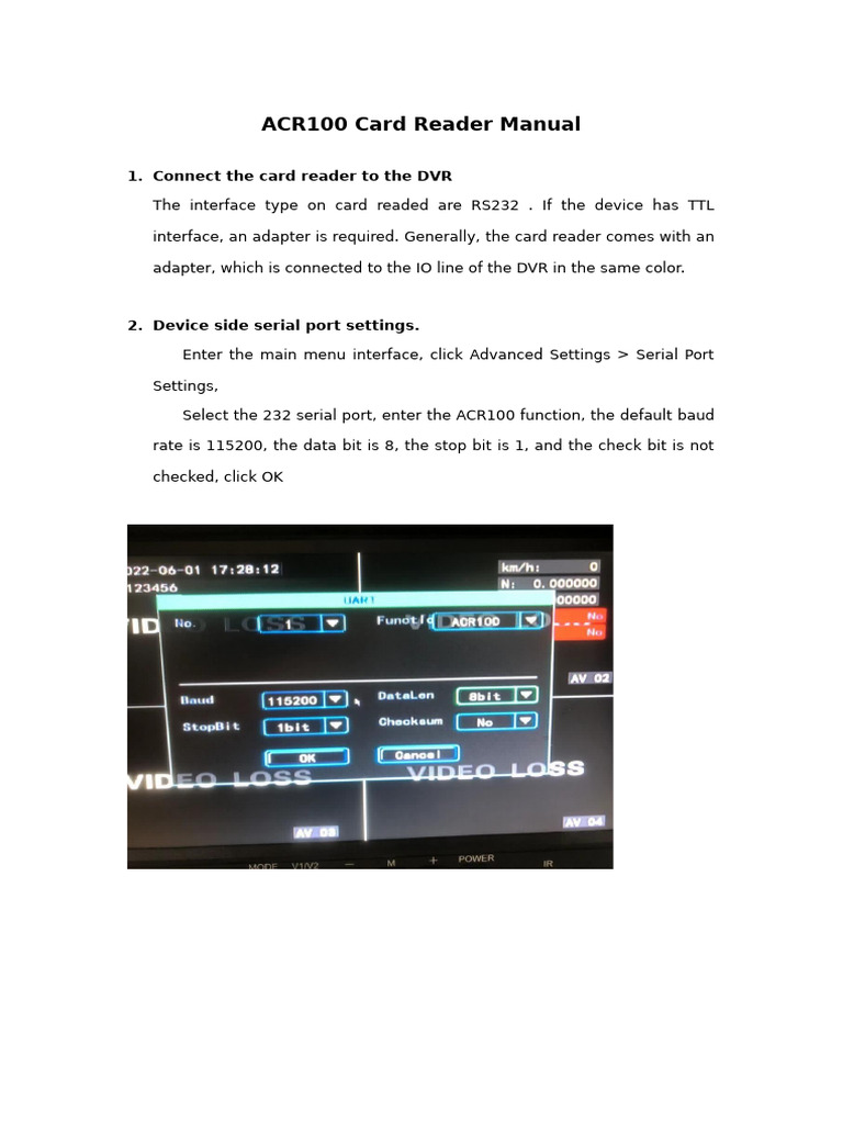 ACR100 Card Reader Setup Guide | PDF