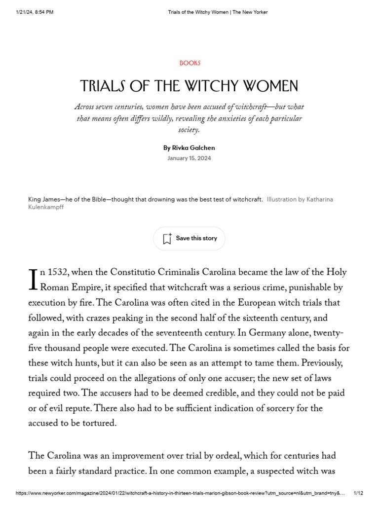 Witchcraft Trials: A Historical Overview | PDF | Witchcraft | Witch Hunt
