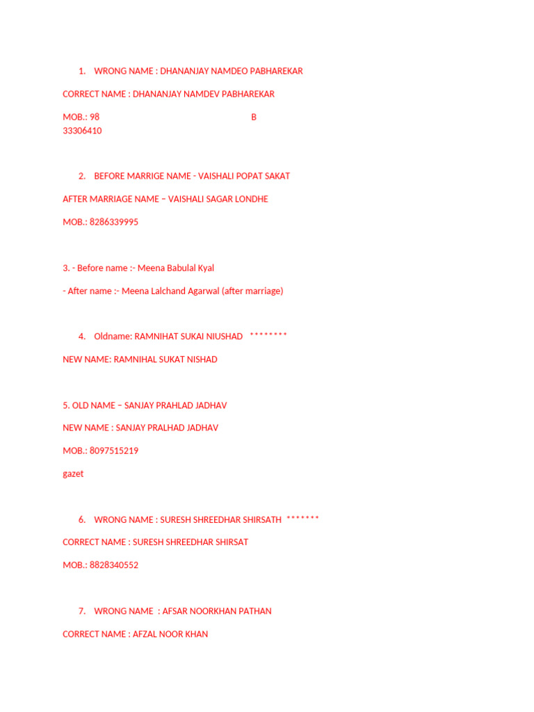 Wrong Name | PDF