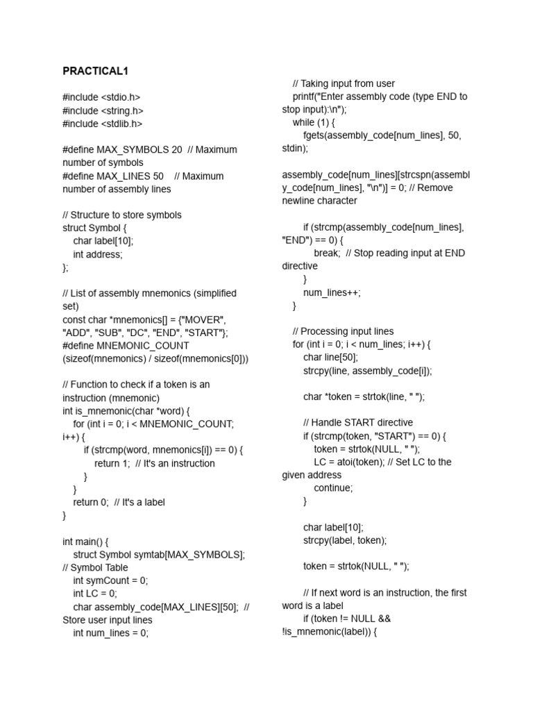 SPCC 1 | PDF | Assembly Language | C++