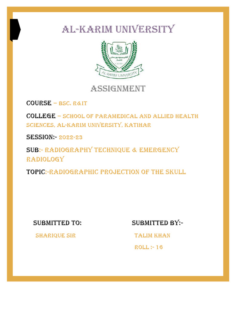 Al-Karim University: Assignment | PDF