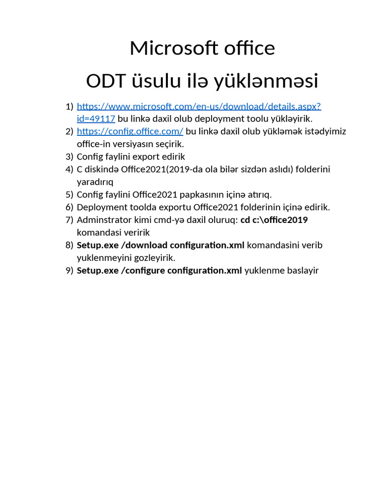 Office ODT Qaydasi | PDF