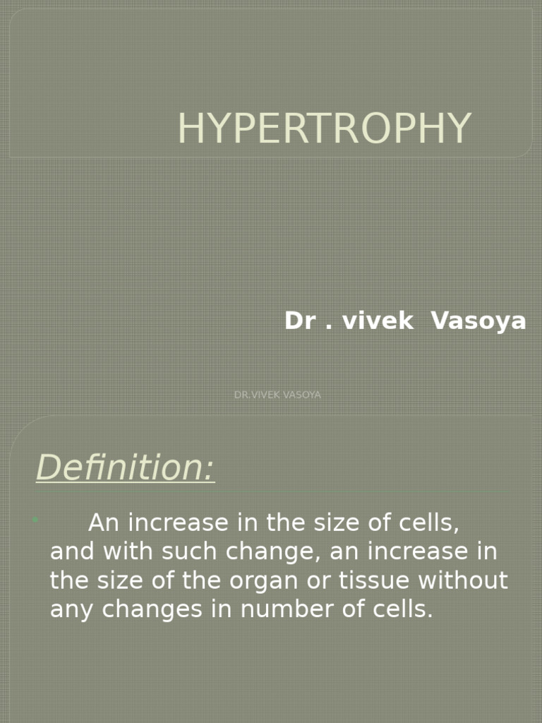Lecture 3 Hypertrophy | PDF