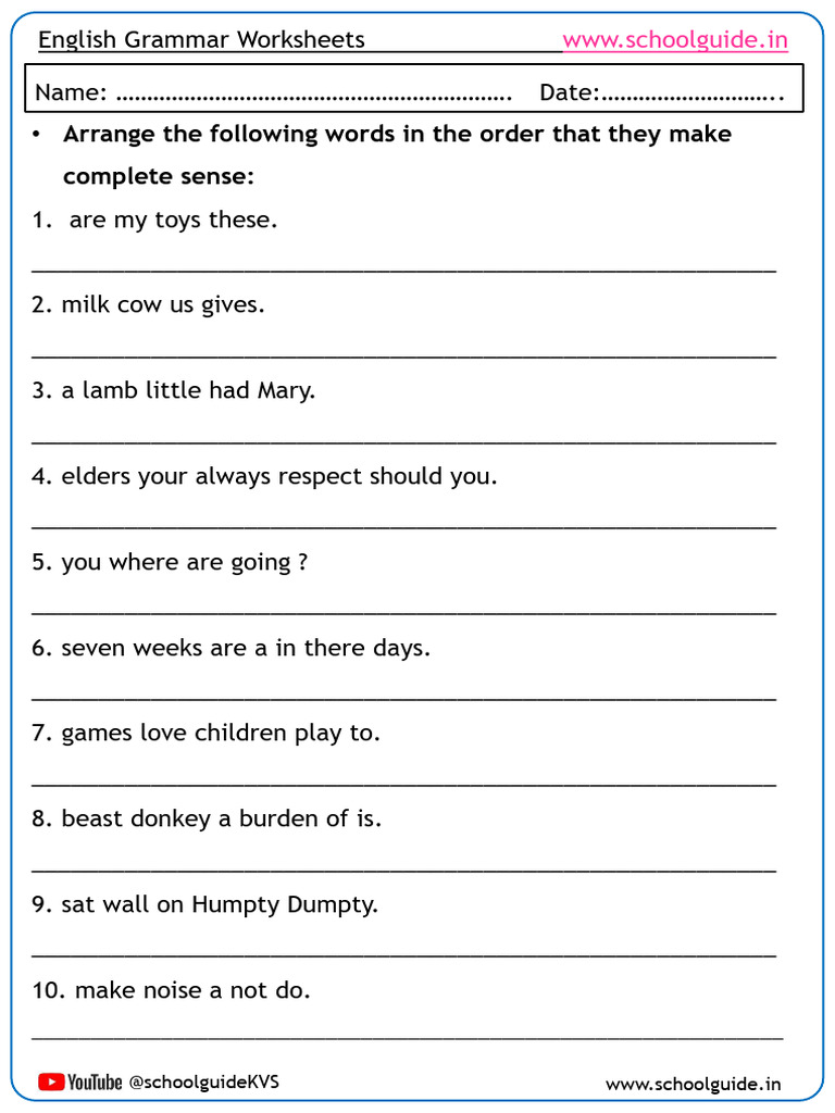 Jumbled Worksheet 1 | PDF