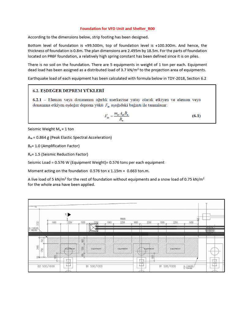 Foundation For VFD Unit and Shelter - R00 | PDF