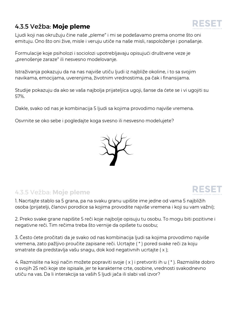 4.3.5 Vezba Moje Pleme | PDF