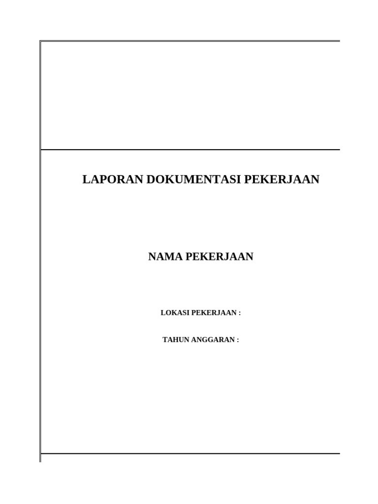 Format Laporan Dokumentasi | PDF