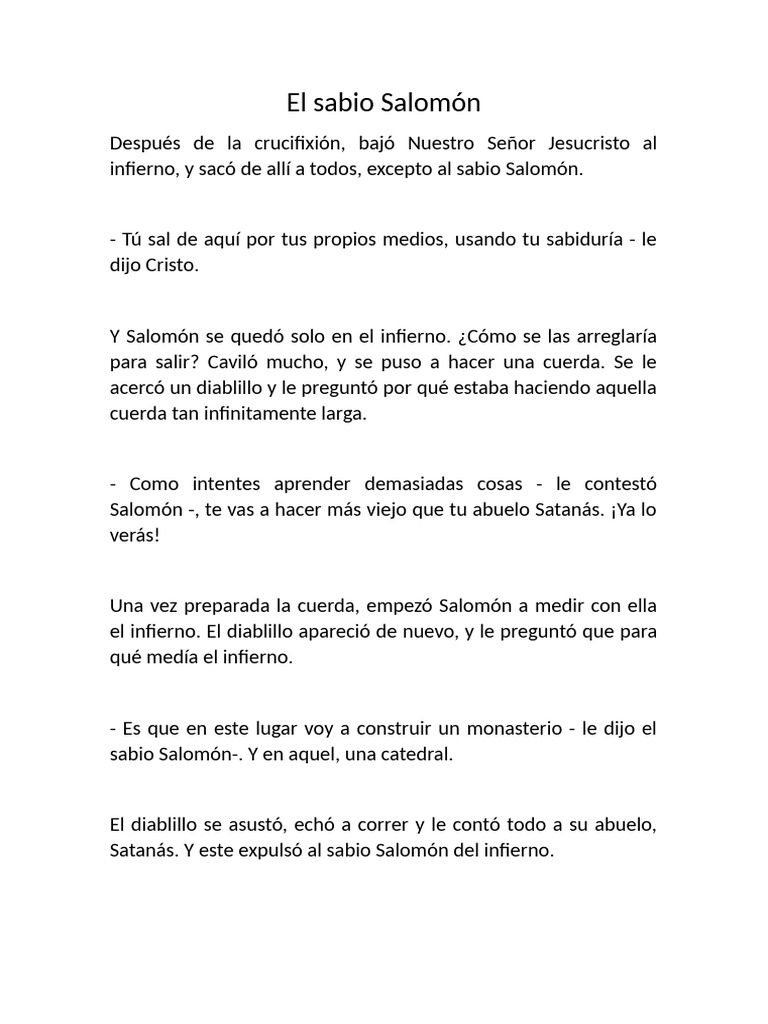 El Sabio Salomon | PDF