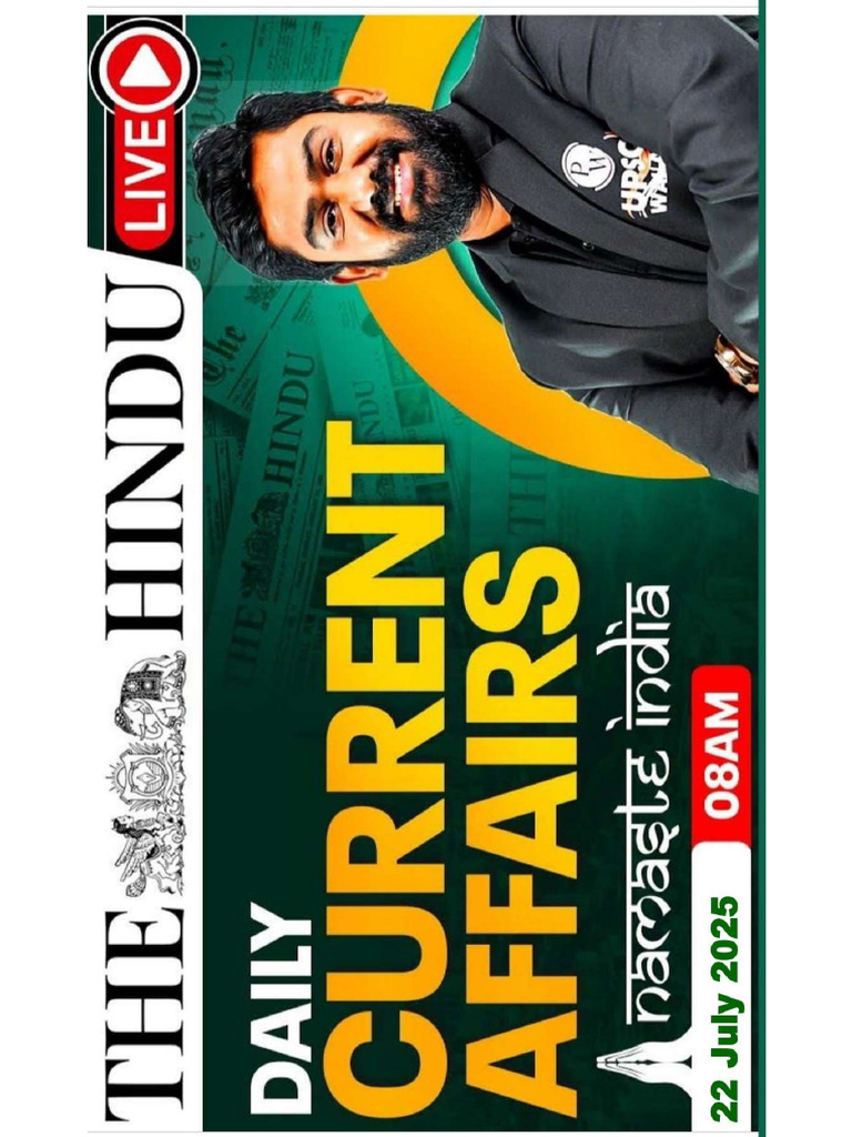 22nd July Current Affairs | PDF
