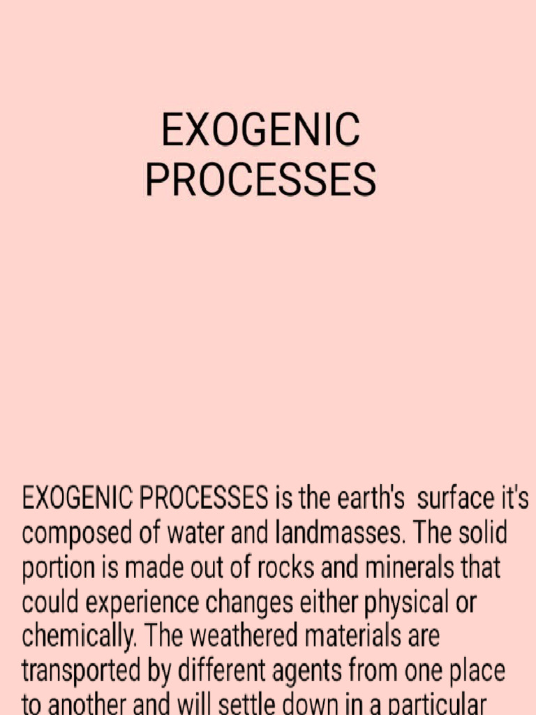 Exogenic Processes Group 5 | PDF