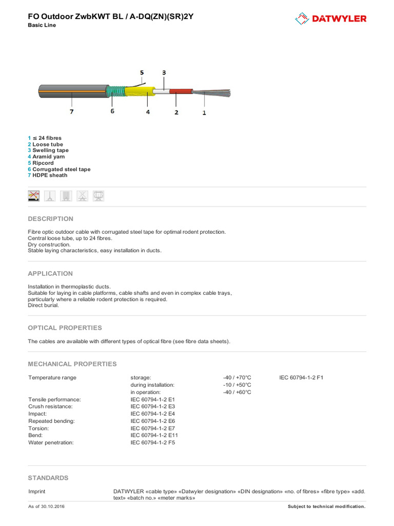 Datwyler - Steel Armoured Cable | PDF | Materials | Building Materials