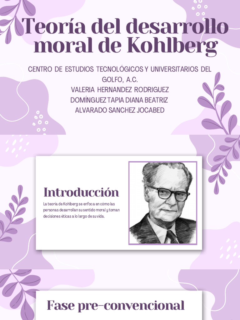 Teoría del desarrollo moral de Kohlberg | PDF | Moralidad | Psicología ...