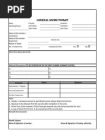 General Work Permit Format | PDF