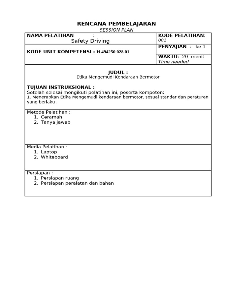 Lesson Plan - Session Plan | PDF