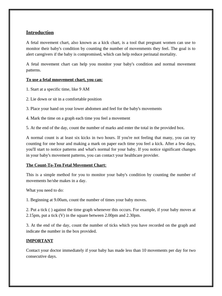 Fetal Movement Monitoring Guide | PDF | Obstetrics | Human Pregnancy