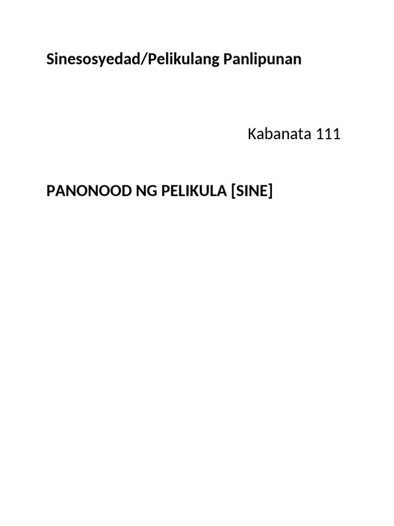 Panonood 2025 | PDF