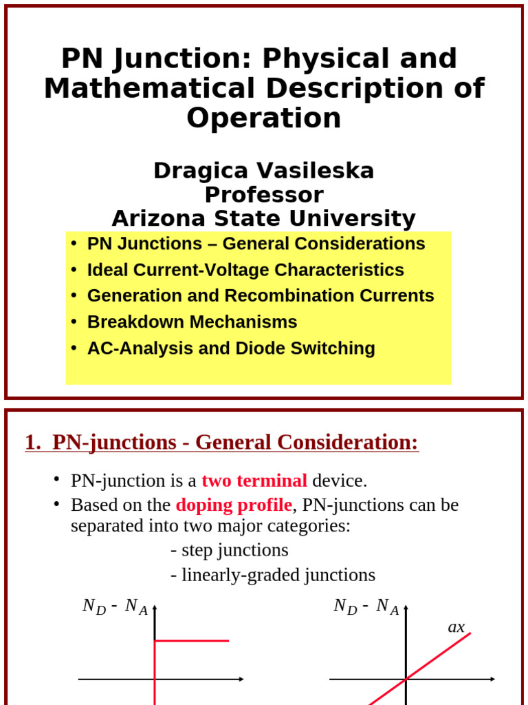 PN Junctions: Formula and Analysis | PDF | P–N Junction | Condensed ...
