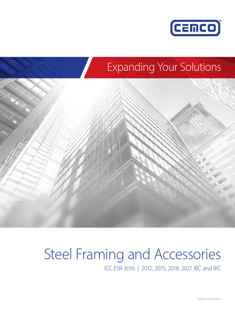 Steel Framing Catalog 09262024 | PDF | Buckling | Materials