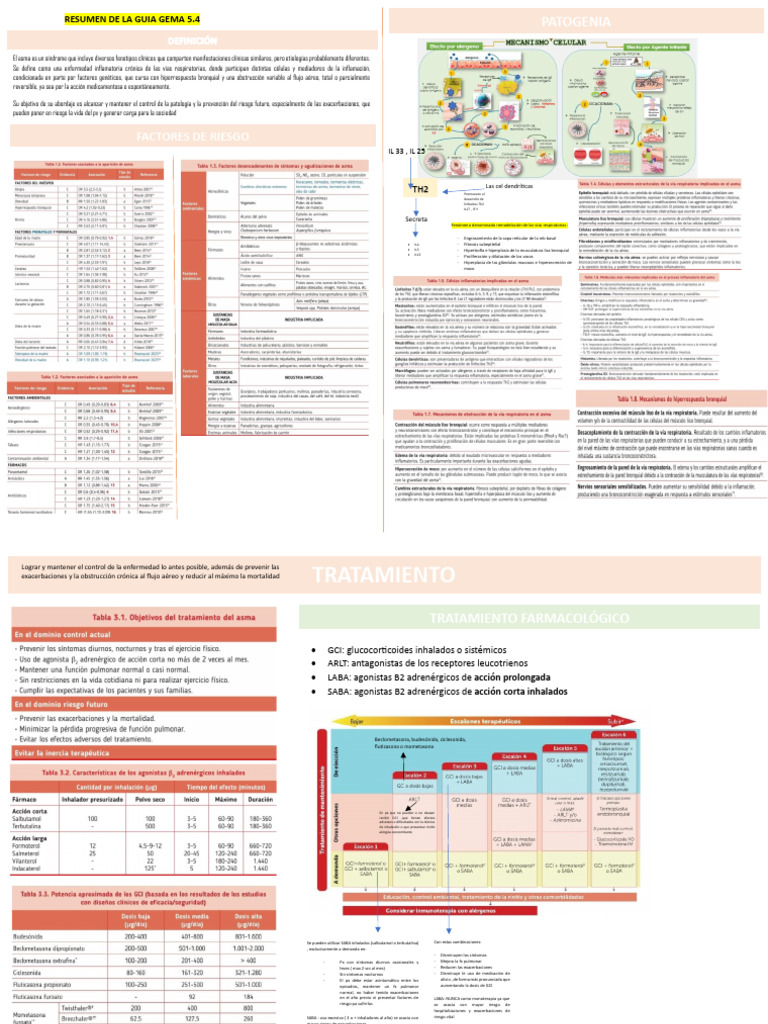 Guía GEMA 5.4: Tratamiento del Asma | PDF | Asma | Medicina CLINICA