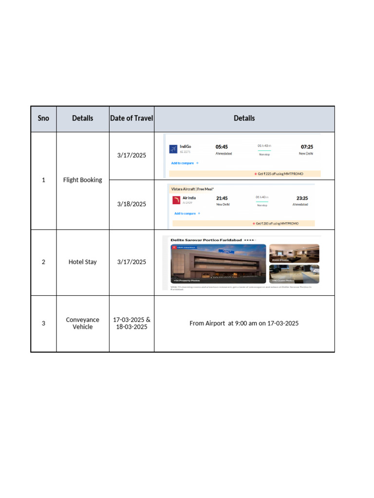 Travel Plan For Delhi | PDF
