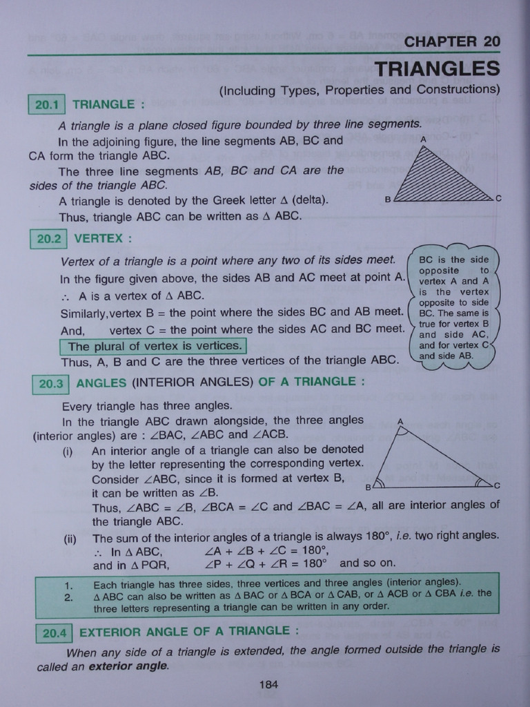 Chapter 20 Triangles | PDF