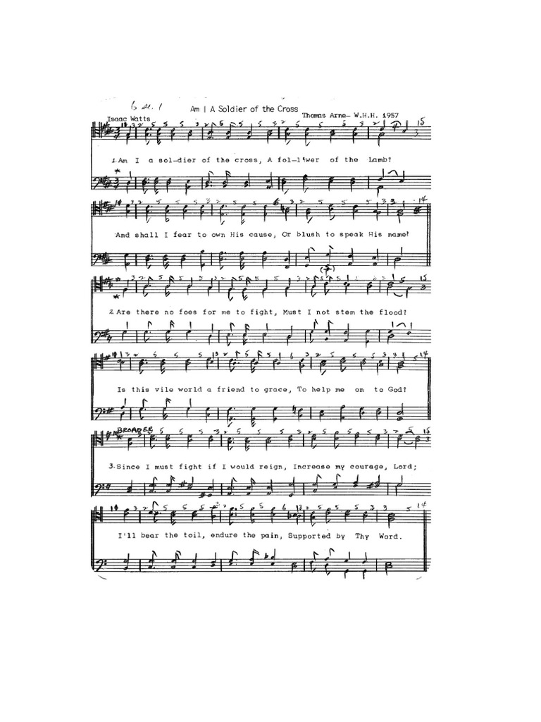 Heralds-Am I A Soldier of The Cross 1957 | PDF