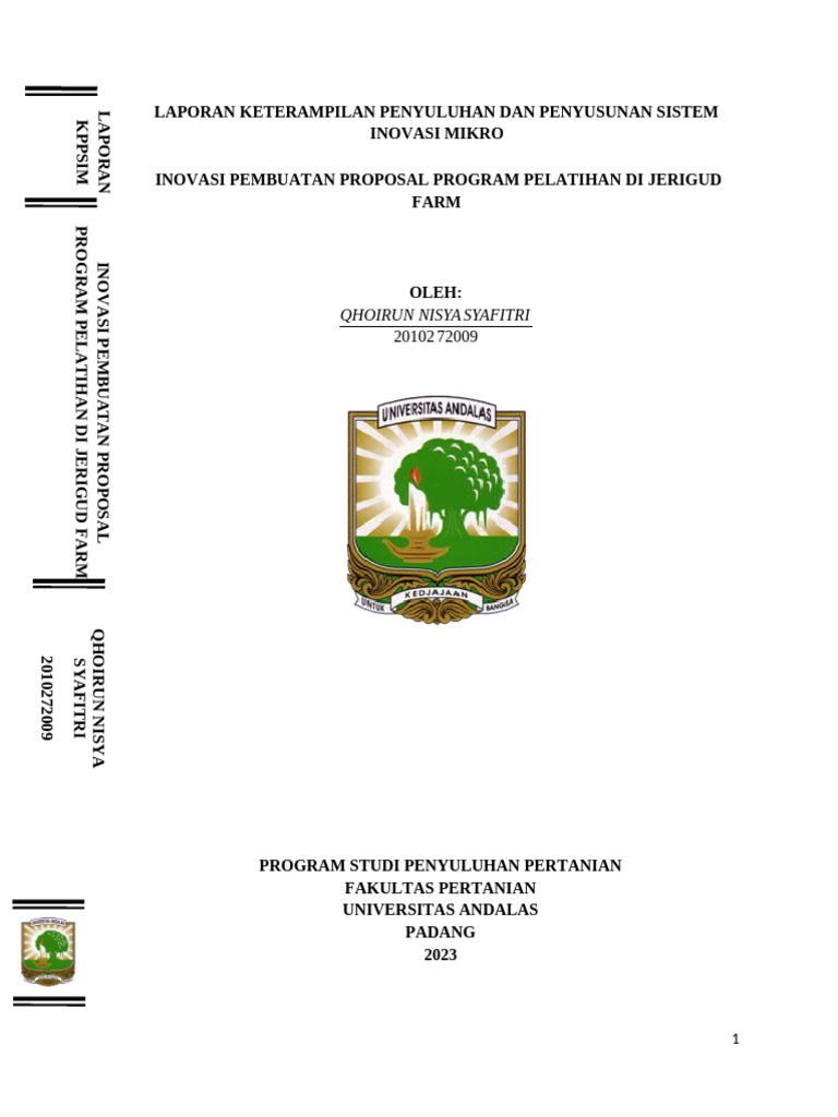 Laporan Keterampilan Penyuluhan Dan Penyusunan Sistem Inovasi Mikro | PDF