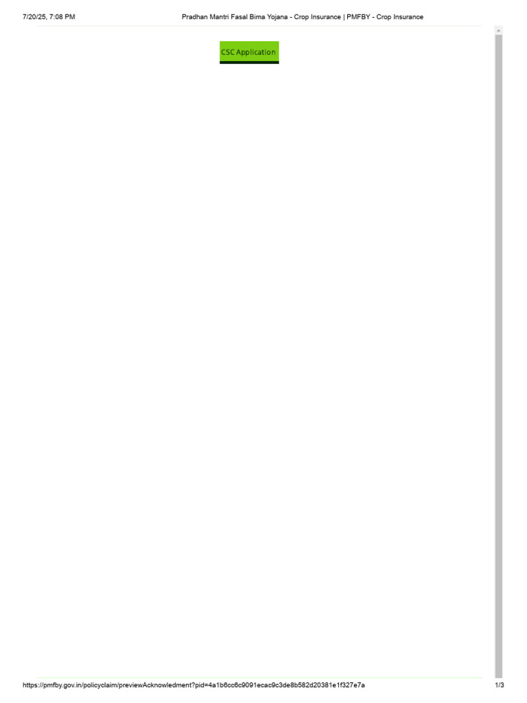 Pradhan Mantri Fasal Bima Yojana - Crop Insurance - PMFBY - Crop Insurance 123 | PDF | Agronomy ...