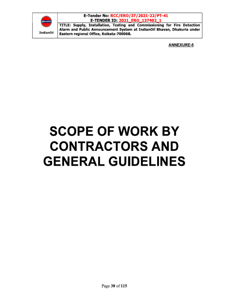 Scope of Work | PDF