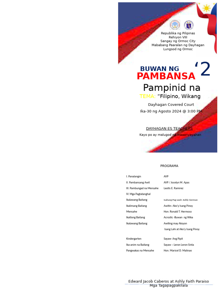 Buwan NG Wika Program | PDF