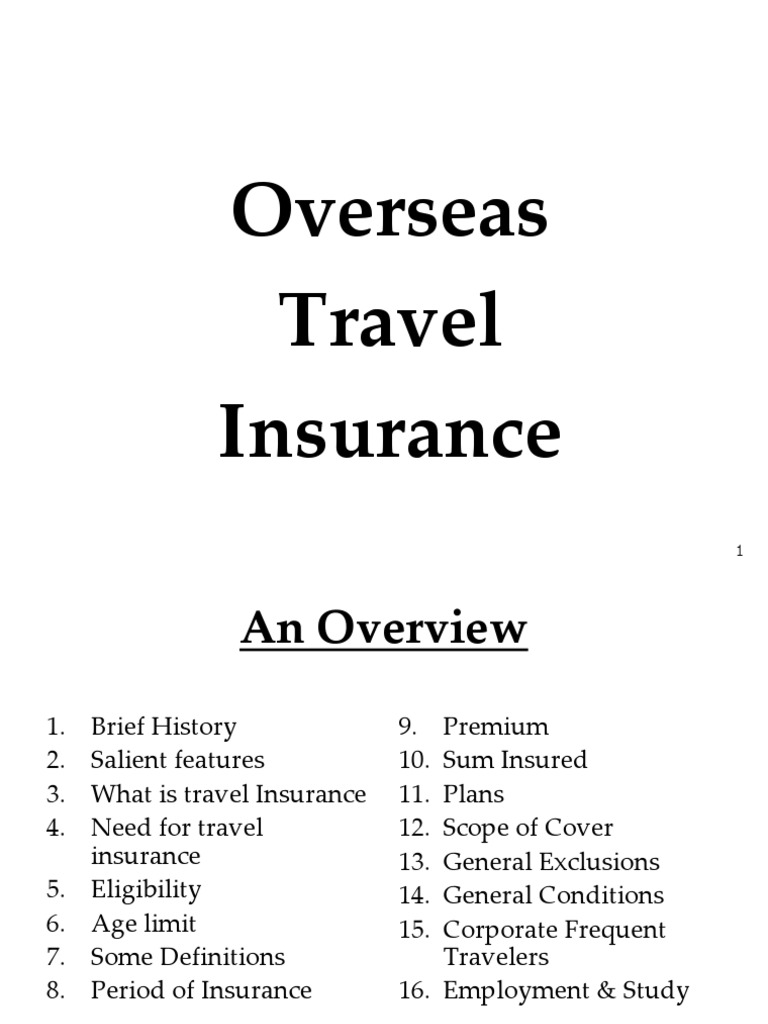 Comprehensive Guide to Travel Insurance | PDF | Insurance | Service ...