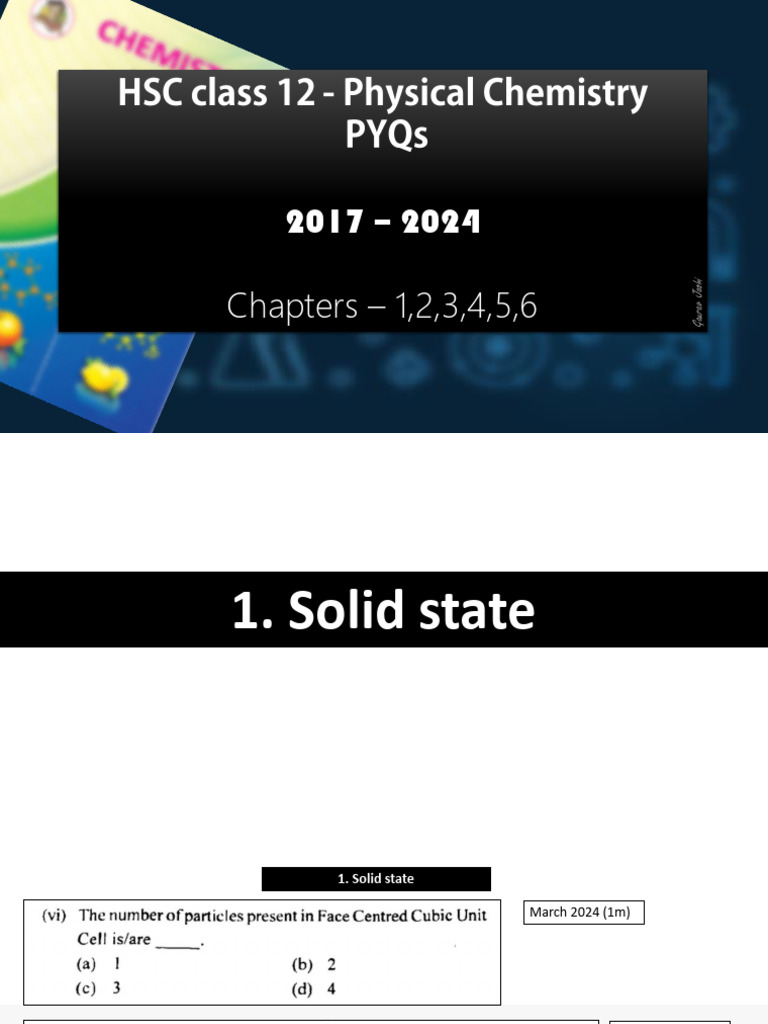 Solid State and Chemical Concepts | PDF | Chemical Equilibrium | Chess ...