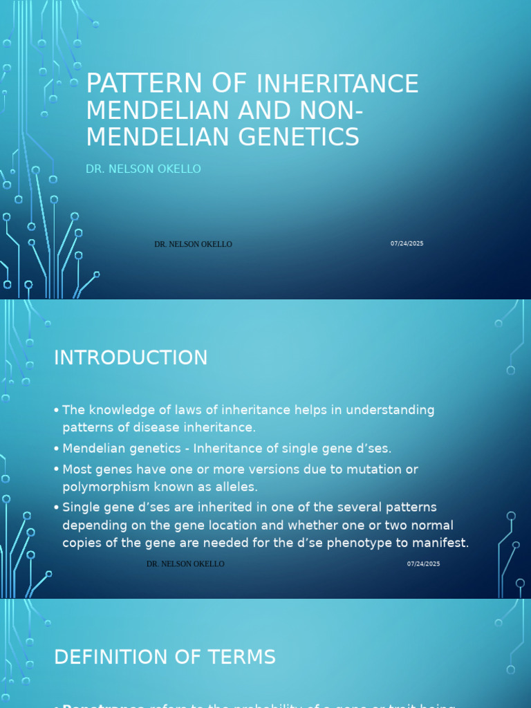 Patterns of Inheritance Explained | PDF | Dominance (Genetics) | Genotype