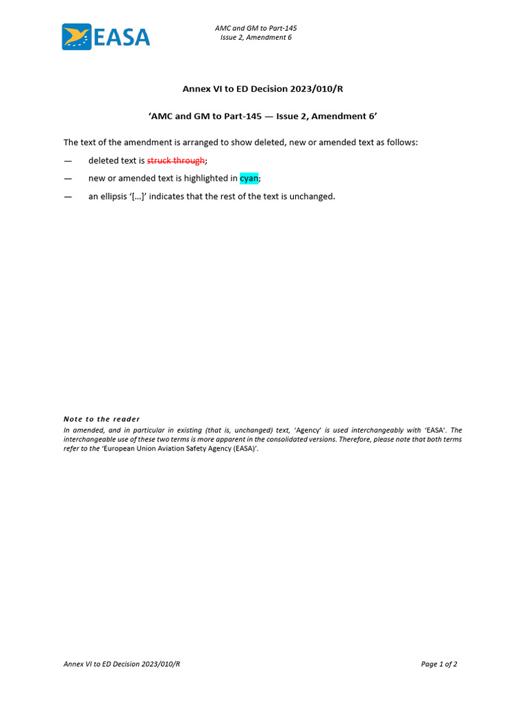 AMC and GM Part-145 Amendments Overview | PDF | Information Security ...