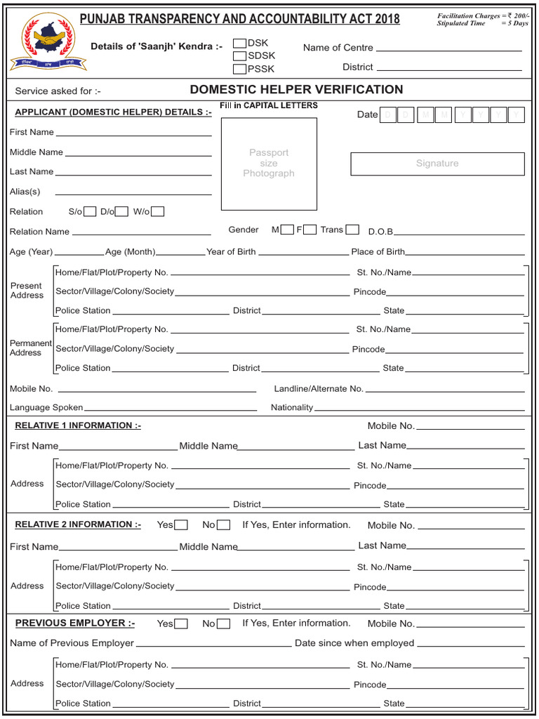 Domestic Helper Verification Process | PDF | Identity Document ...