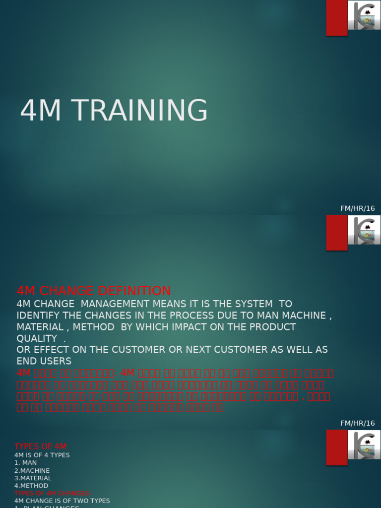 4M Change Management Overview | PDF