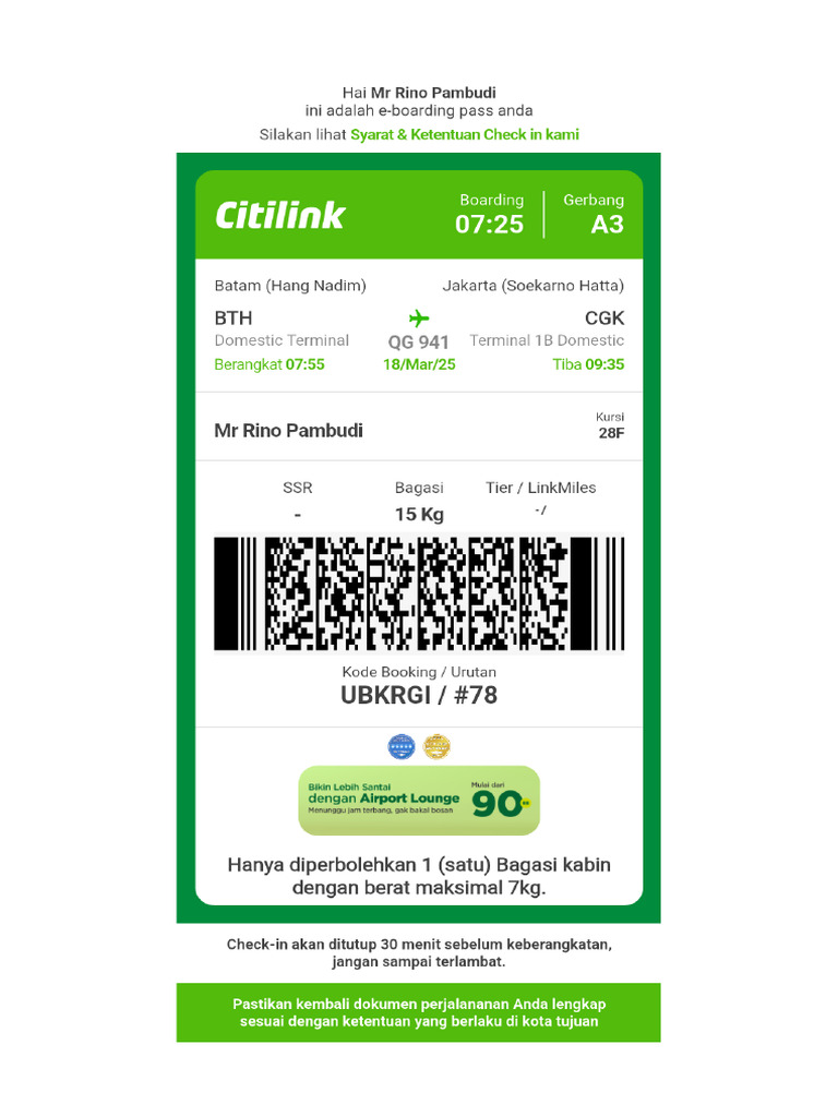 Citilink-eBoardingPass-UBKRGI | PDF